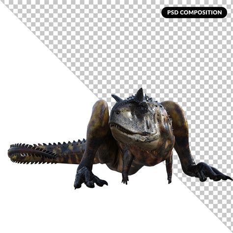 Premium Psd Carnotaurus Dinosaur Isolated 3d Render