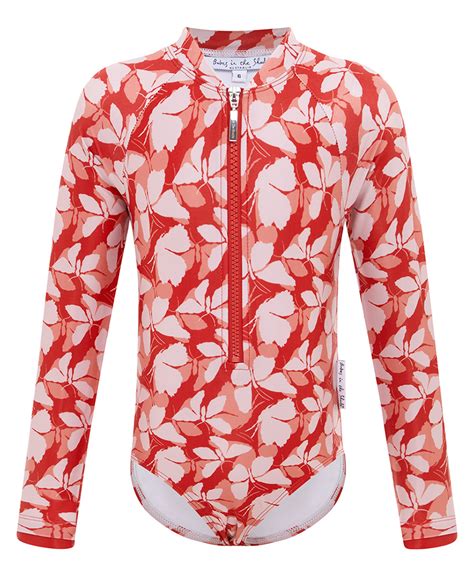 Butterfly Long Sleeve Bathers Girls Swimsuit Free Shipping Over 75