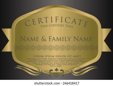 Certificate Design Template Vector Illustration Stock Vector Royalty Free 246418417