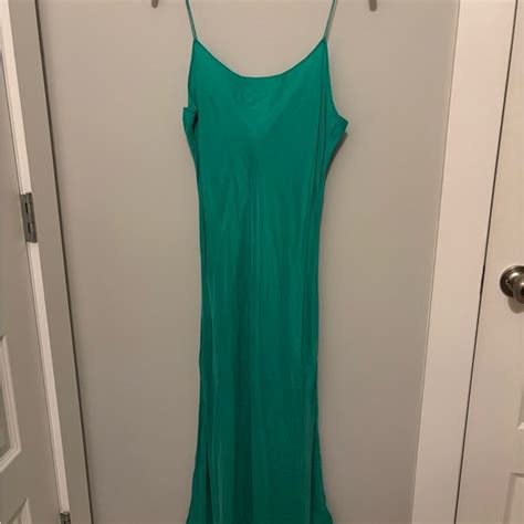 J Crew Dresses Jcrew Green Spaghetti Strap Slip Dress Poshmark