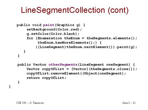 LineSegmentCollection Cont