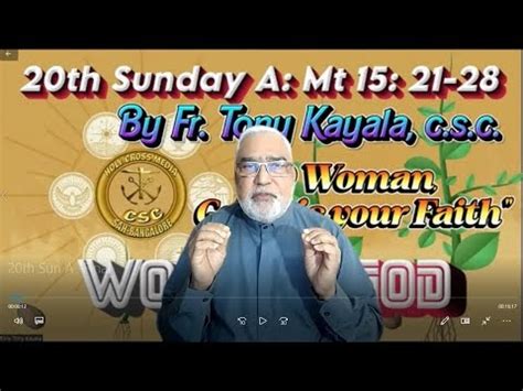 Kayala Th Sunday A The Canaanite Woman