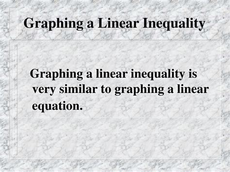 PPT Graphing A Linear Inequality PowerPoint Presentation Free Download ID 276670
