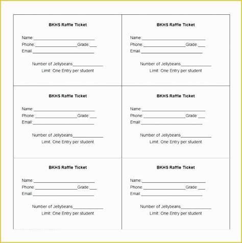 Contest Entry Form Template Word