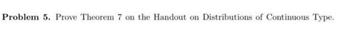 solved problem 5 prove theorem 7 on the handout on