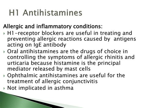 Antihistamines Pharmacology