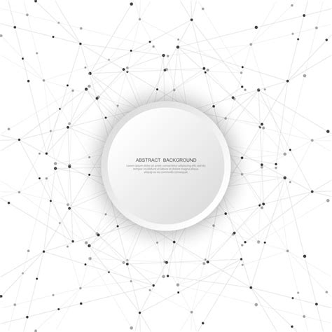 Premium Vector Abstract Fractal Background And Geometric Pattern With Connecting Dots And Lines