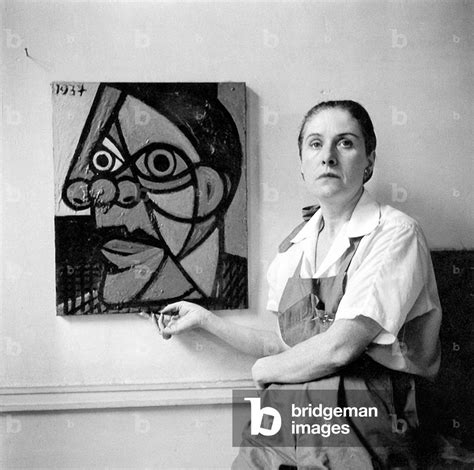 Dora Maar In Front Of Her 1937 Portrait Of Pablo Picasso Paris C1947