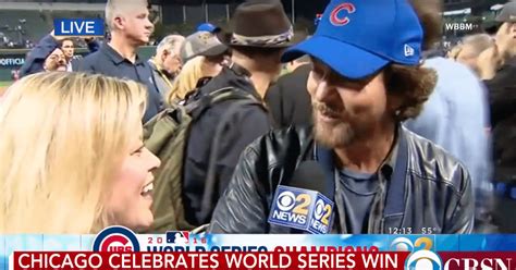 Watch Eddie Vedders Excitement For The Cubs Winning The World Series