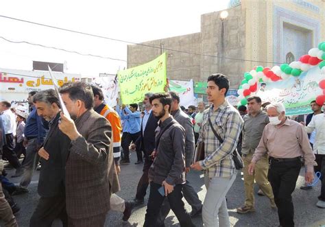 حضور دانشگاهیان مجتمع آموزش عالی بم در راهپیمایی 13 آبان مجتمع آموزشی