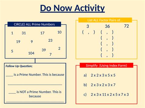 Prime Factorisation Products Of Prime Teaching Resources