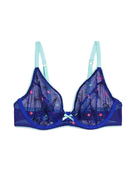 Buy Carissa Embroidery Wired Plunge Bra A E At Marks And Spencer