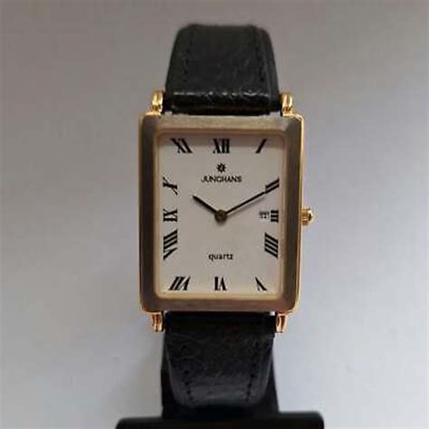 Vintage Junghans Mens Wristwatch Elegance In Square Design
