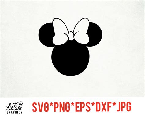 Minnie Mouse Head Silhouette Clip Art