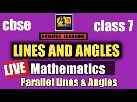 Lines Angles Part Parallel Lines Class Maths CBSE YouTube