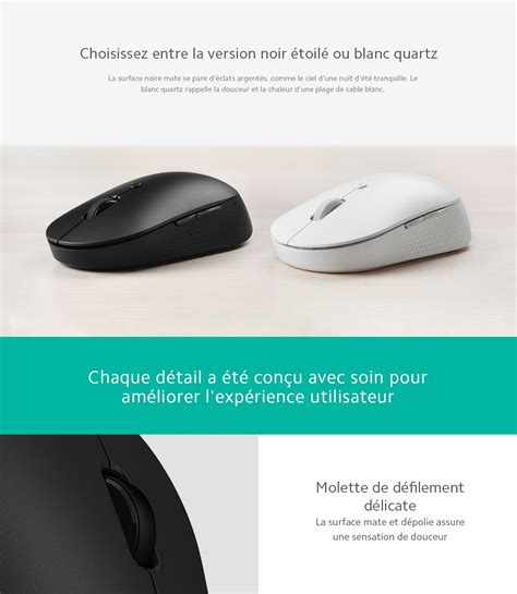 Xiaomi Souris Sans Fil Silencieuse Sans Bruit De Clic Smartophone