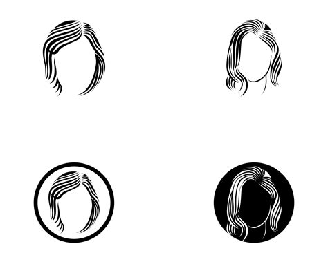 Hair Woman And Face Logo And Symbols 603927 Vector Art At Vecteezy