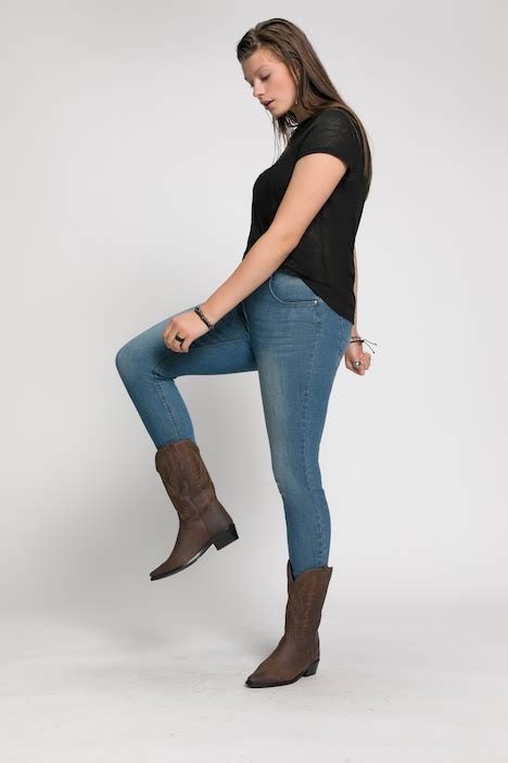 Skinny Washed Button Zipper Elastic Waist Jeans Jeans Pants