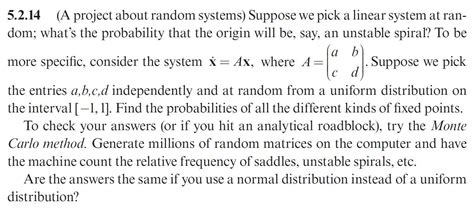 solved 5 2 14 a project about random systems suppose we