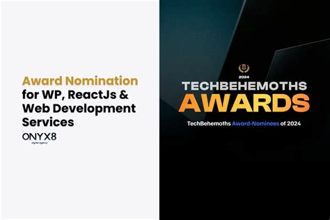 Onyx Is Nominated For WP ReactJs Web Development Awards