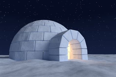 有温暖的光的园屋顶的小屋冰室里面在与星的夜空下 库存例证 插画 包括有 家庭 冻结 视图 黄色 空白 60133052