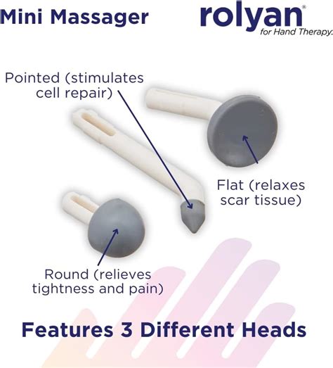 Mini Massager Compact Battery Operated Medical Massager For Scar Tissue Includes 3 Massage
