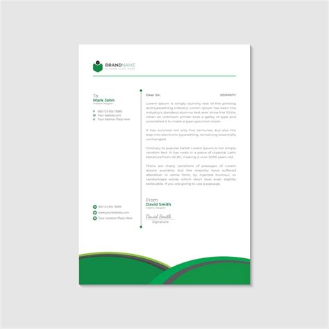 Шаблон дизайна фирменного бланка Премиум вектор