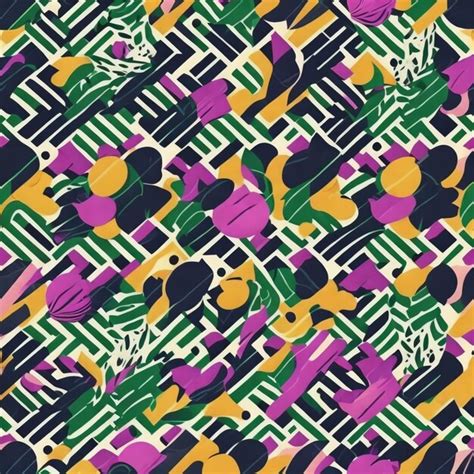 Premium Photo Memphis Patterns