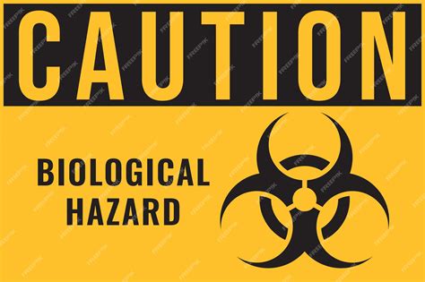 Premium Vector Caution Biological Hazard Sign