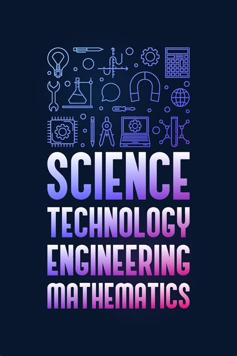 Stem Science Technology Engineering And Math Vector Concept Thin