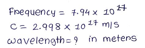 Answered Calculate The Wavelength In Meters Corresponding To