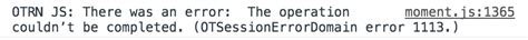 Console Error Otsessionerrordomain Error 1113 When Unmounting Ot