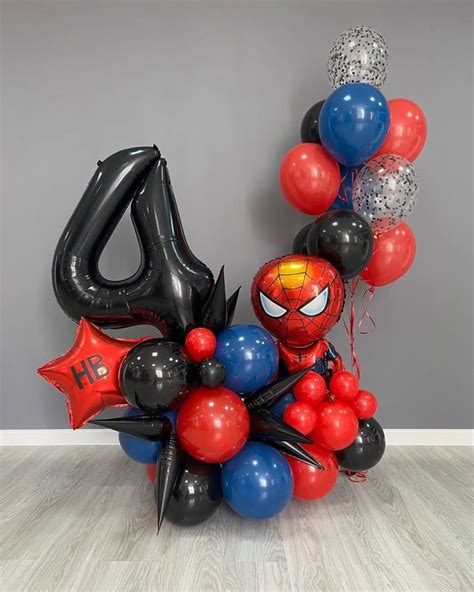 Pin De Charis Pulido En Globos Bouquet Fiesta De Spiderman Decoracion