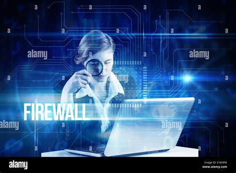 Firewall Against Blue Technology Interface With Circuit Board Stock