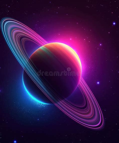 Planet In Space With Stars And Nebulae Illustration Background New
