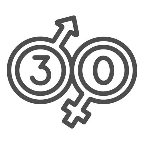 male and female symbols line icon gender sign vector illustration