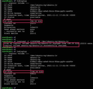How To Extend The Default Ubuntu LVM Partition