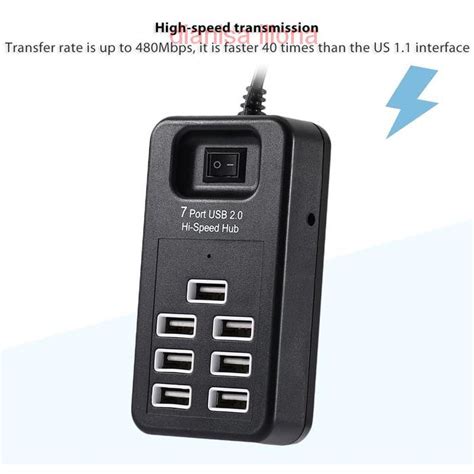 Jual Usb Hub 7 Port 2 0 High Speed Hub 7 Port Saklar Hub P1602 Shopee Indonesia