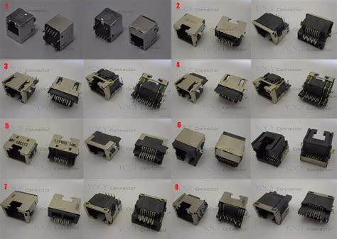13 Models Female RJ45 Connector Fit For Laptop And All In One Motherboard Rj45 Socket Port