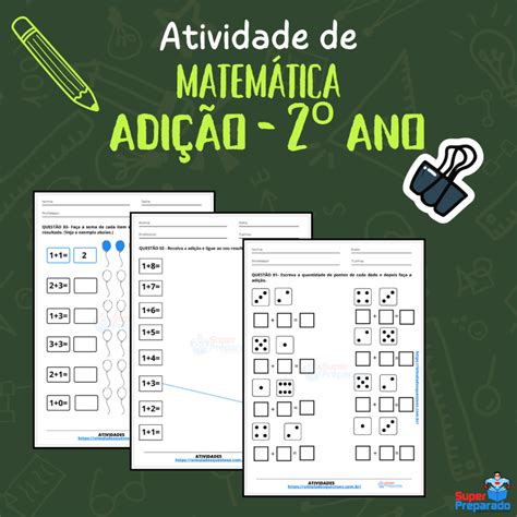Atividade De Matemática 2º Ano Adição Simulados E Questões