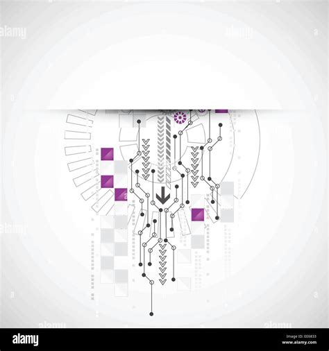 Abstract Technological Background With Various Technological Elements Stock Vector Image Art