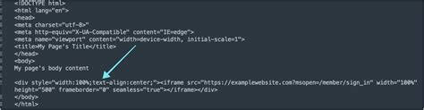how to add a member link embed to custom html websites memberspace