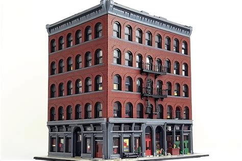 A Model Of A Building Made Of Legos Premium Ai Generated Image