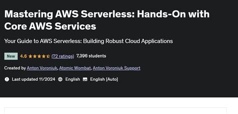 mastering aws serverless hands on with core aws services limited slots
