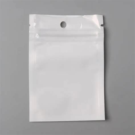 7x10cm White Clear Self Seal Zipper Plastic Retail Packaging Packing