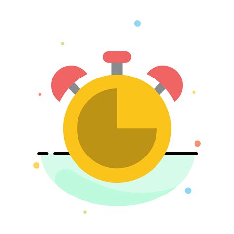 Alarm Clock Education Timer Abstract Flat Color Icon Template 15530618 Vector Art At Vecteezy