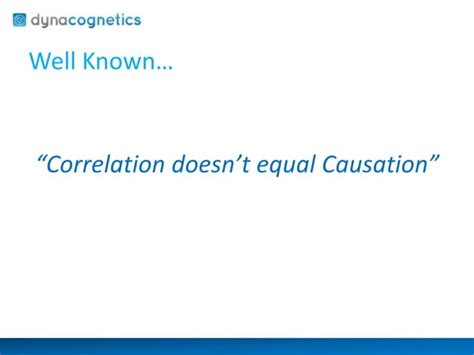 Analysis 101 Correlation V Causation Ppt