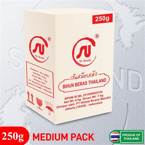 Jual SU Brand Full Carton Bihun Beras Thailand 250g 24pcs Shopee