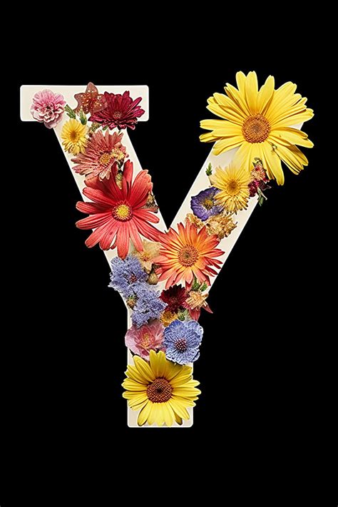 Y Letter With Flowers Made Out Of Some Flowers Background Wallpaper
