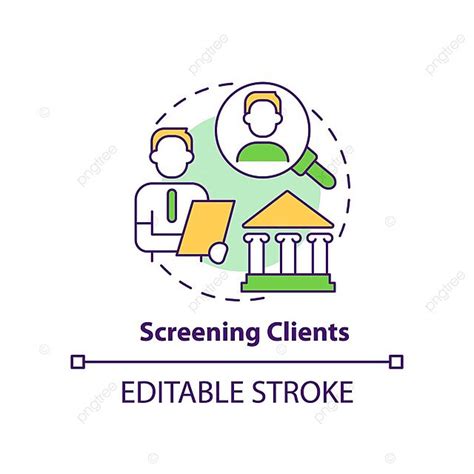 Screening Clients Concept Icon Flat Editable Logo Vector Flat